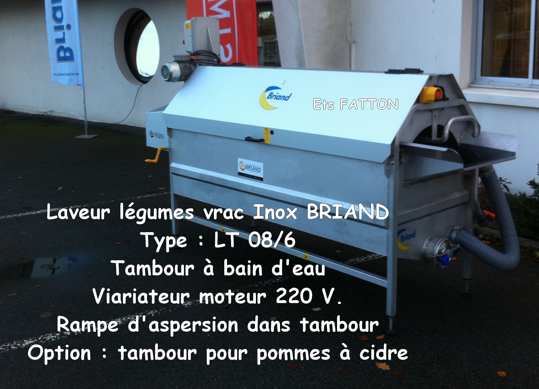 Laveur légumes vrac inox BRIAND - Ets Fatton